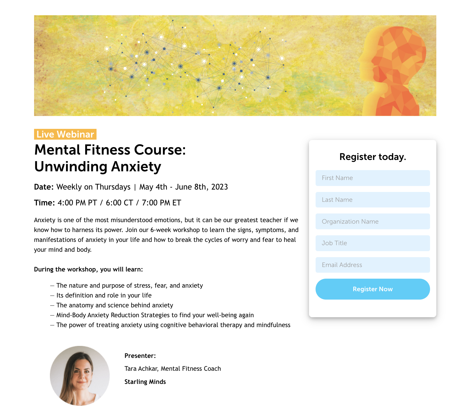 Unwinding Anxiety with CBT and Mindfulness (NHSA)